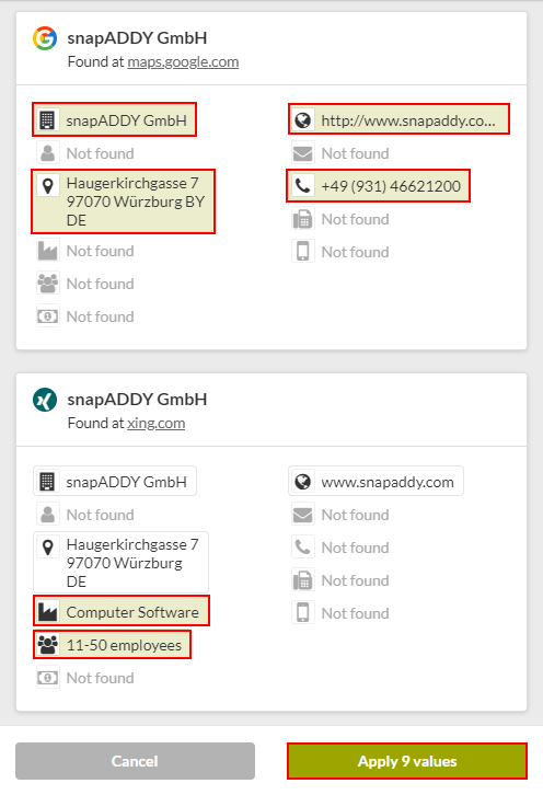 How does the quick search in snapADDY DataQuality work?